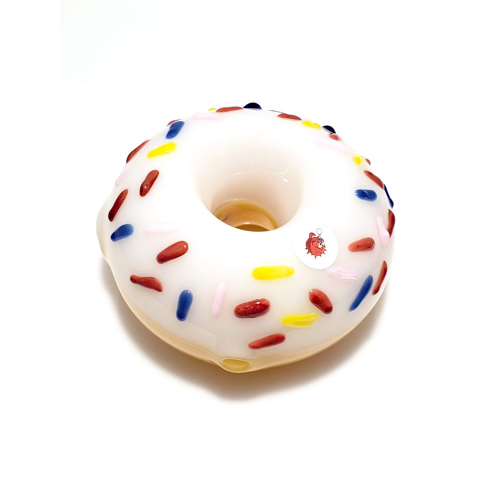 Donut Hand Pipe - White With Sprinkles | Smoke City – SC INC.