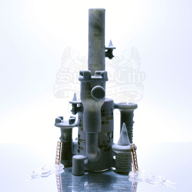 Jebb Glass Castle Sandblasted Grey Vapor Rig Large – SC INC.