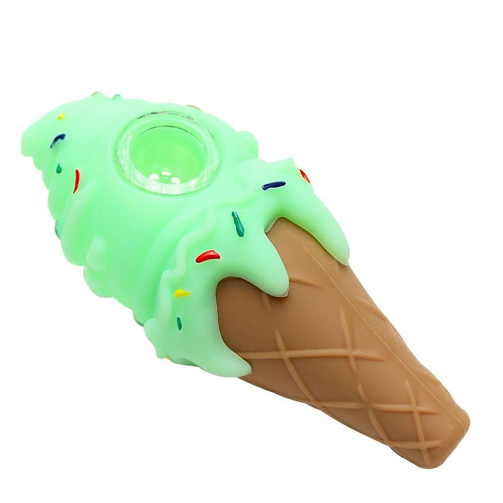Silicone Ice Cream Cone Hand Pipe | Smoke City – SC INC.